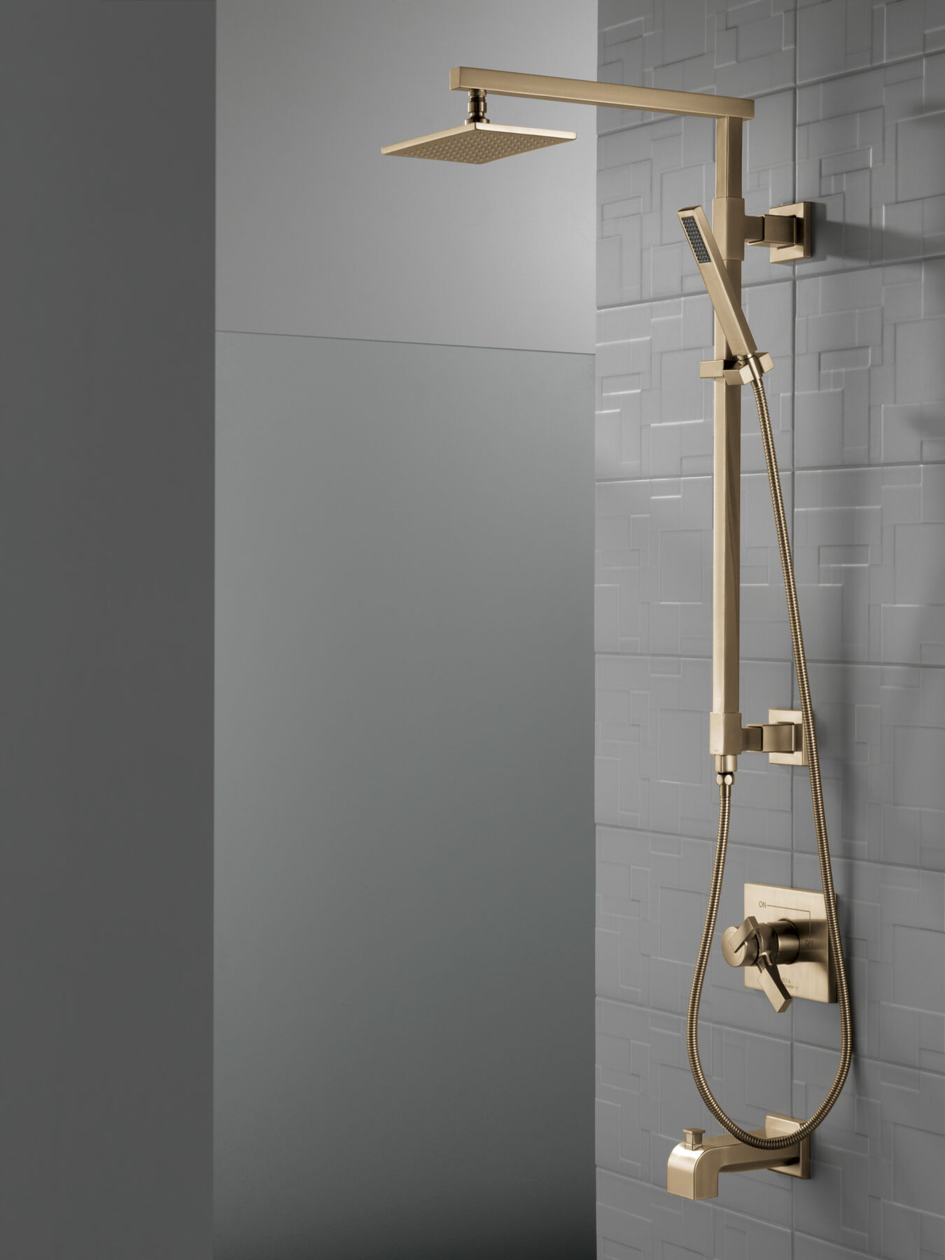 Emerge® 26" Angular Shower Column in Lumicoat® Champagne Bronze 58420 ...