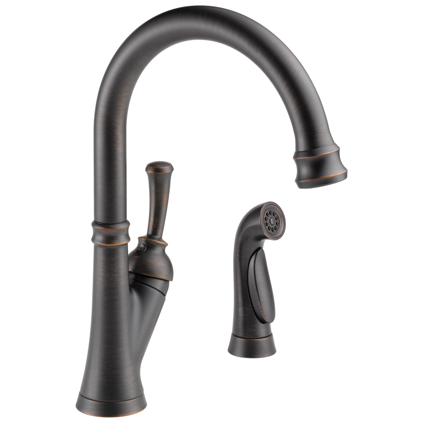 Single Handle Kitchen Faucet with Spray in Venetian Bronze 11949-RB-DST ...