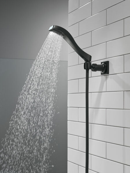 Premium Single-Setting Adjustable Wall Mount Hand Shower in Matte Black ...