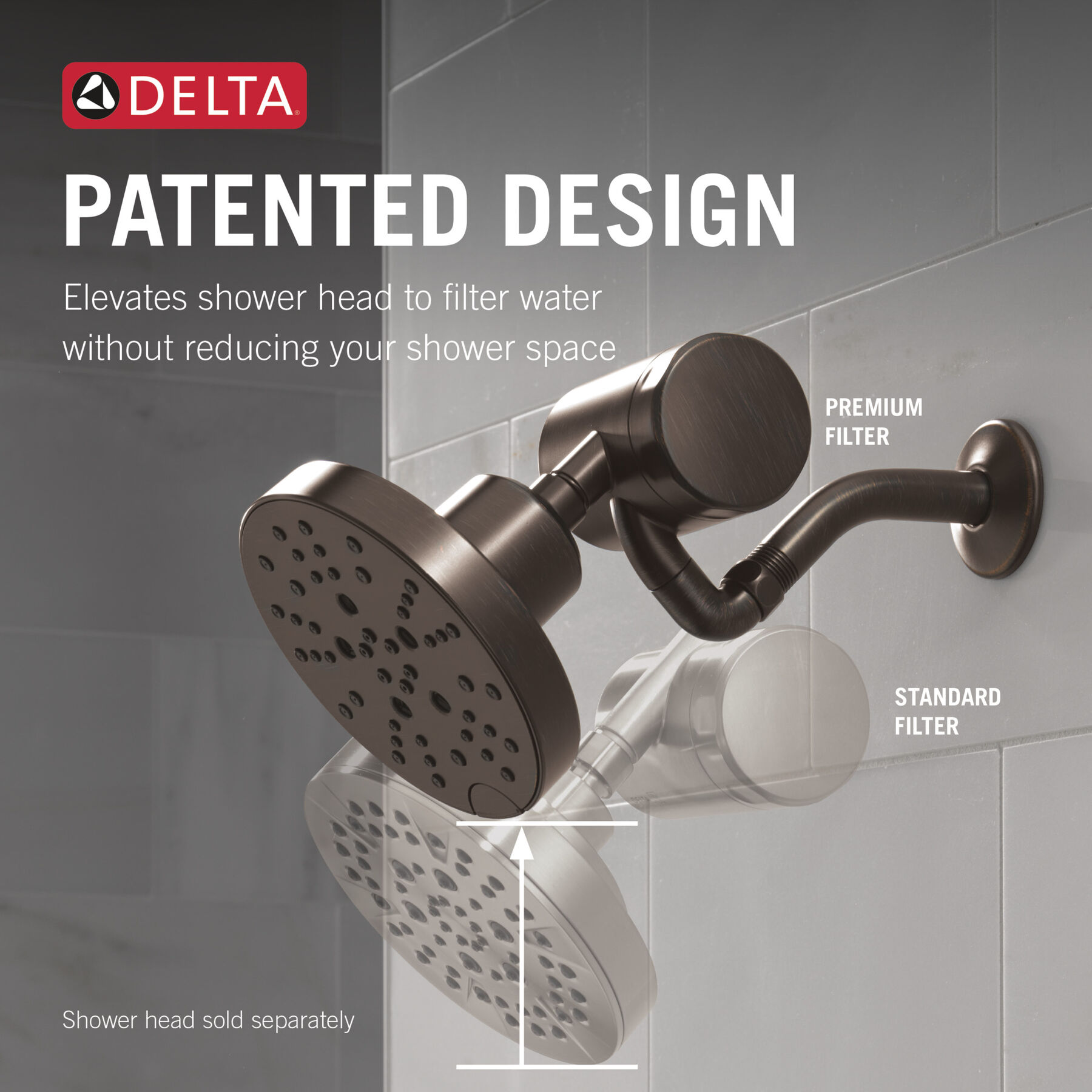 Premium Shower Filter Attachment in Venetian Bronze 5SF100-RB | Delta ...