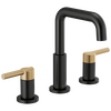 Widespread Bathroom Faucet (Recertified) in Matte Black / Champagne Bronze 35849LF-GZ-R | Delta ...