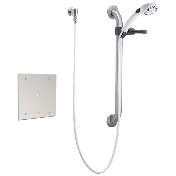 Electronic Shower Trim with Push Button Activator- Hardwire in Chrome ...