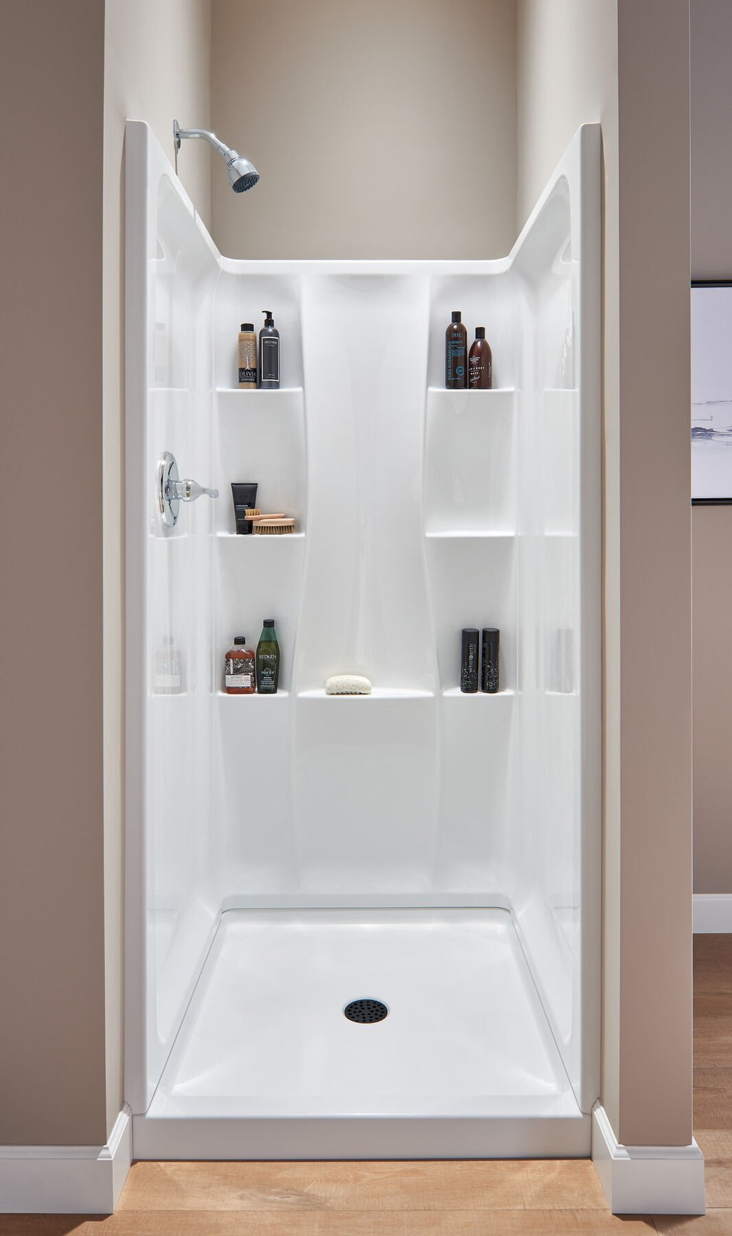 36" X 36" Shower Base in High Gloss White 40054 | Delta Faucet