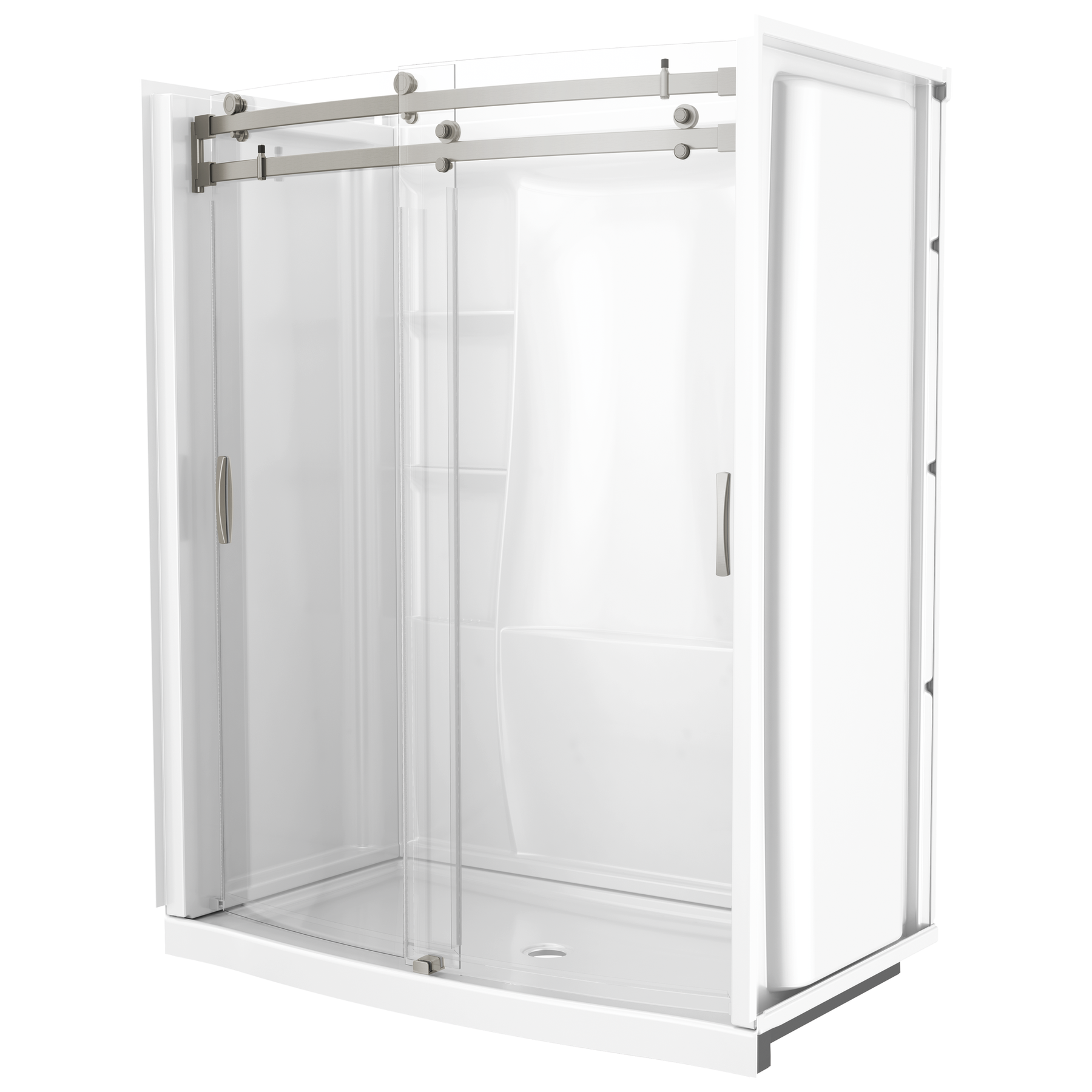 60~x32~ Classic 500 Shower Wall in High Gloss White B12205-6032-WH ...