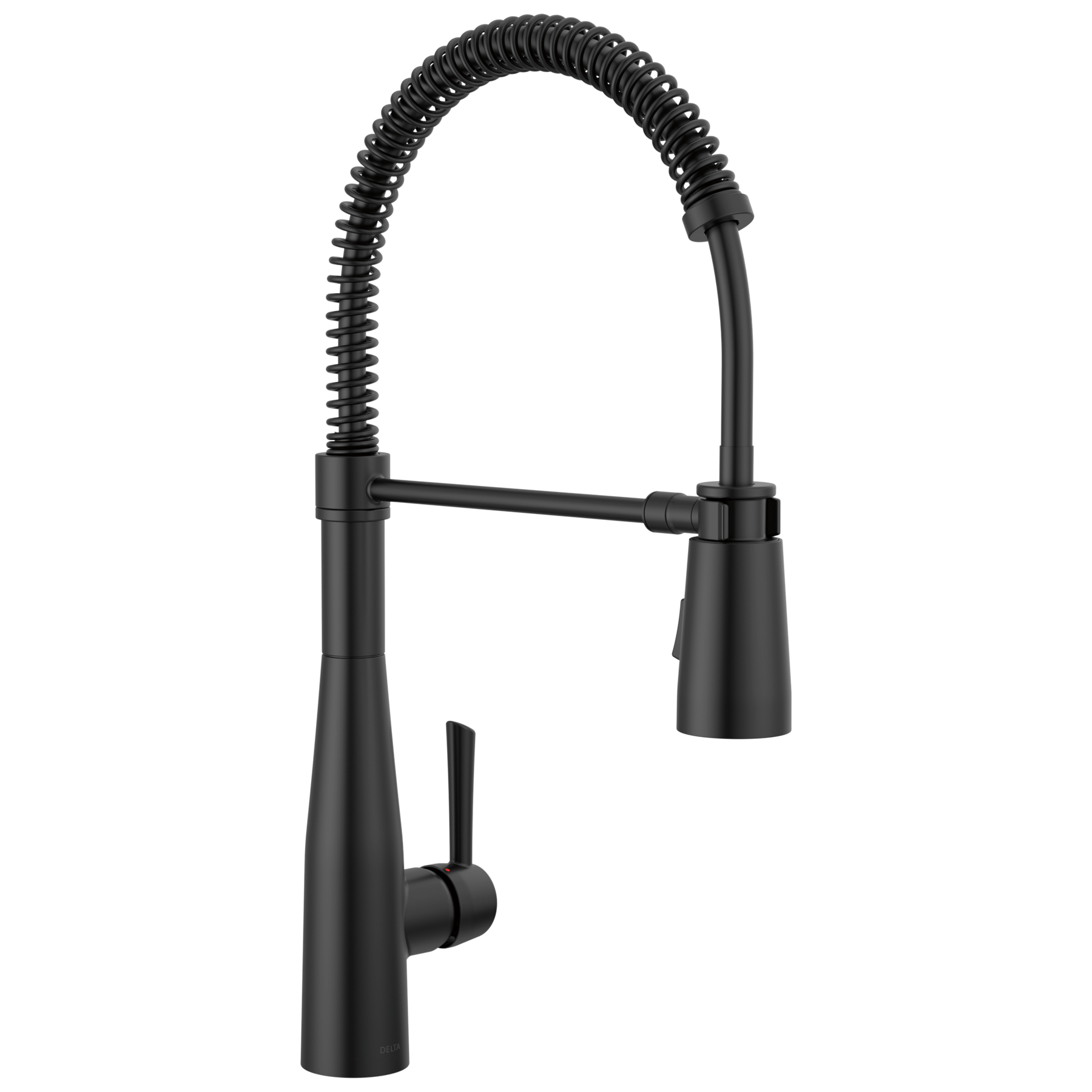 Single-Handle Pull-Down Spring Kitchen Faucet in Matte Black 9613-BL ...