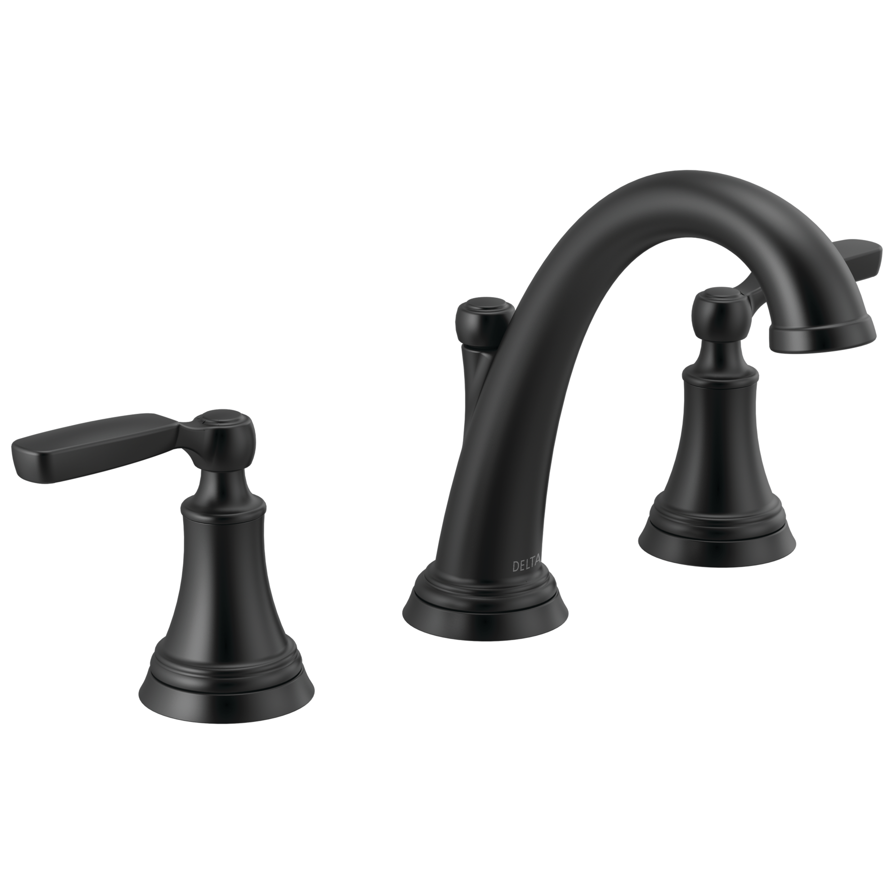 Two Handle Widespread Bathroom Faucet in Matte Black 3532LF-BLMPU | Delta Faucet