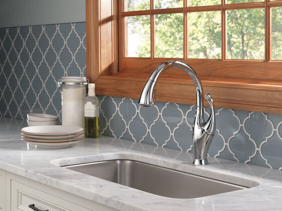 Single Handle Pull-Down Kitchen Faucet with ShieldSpray® Technology in ...