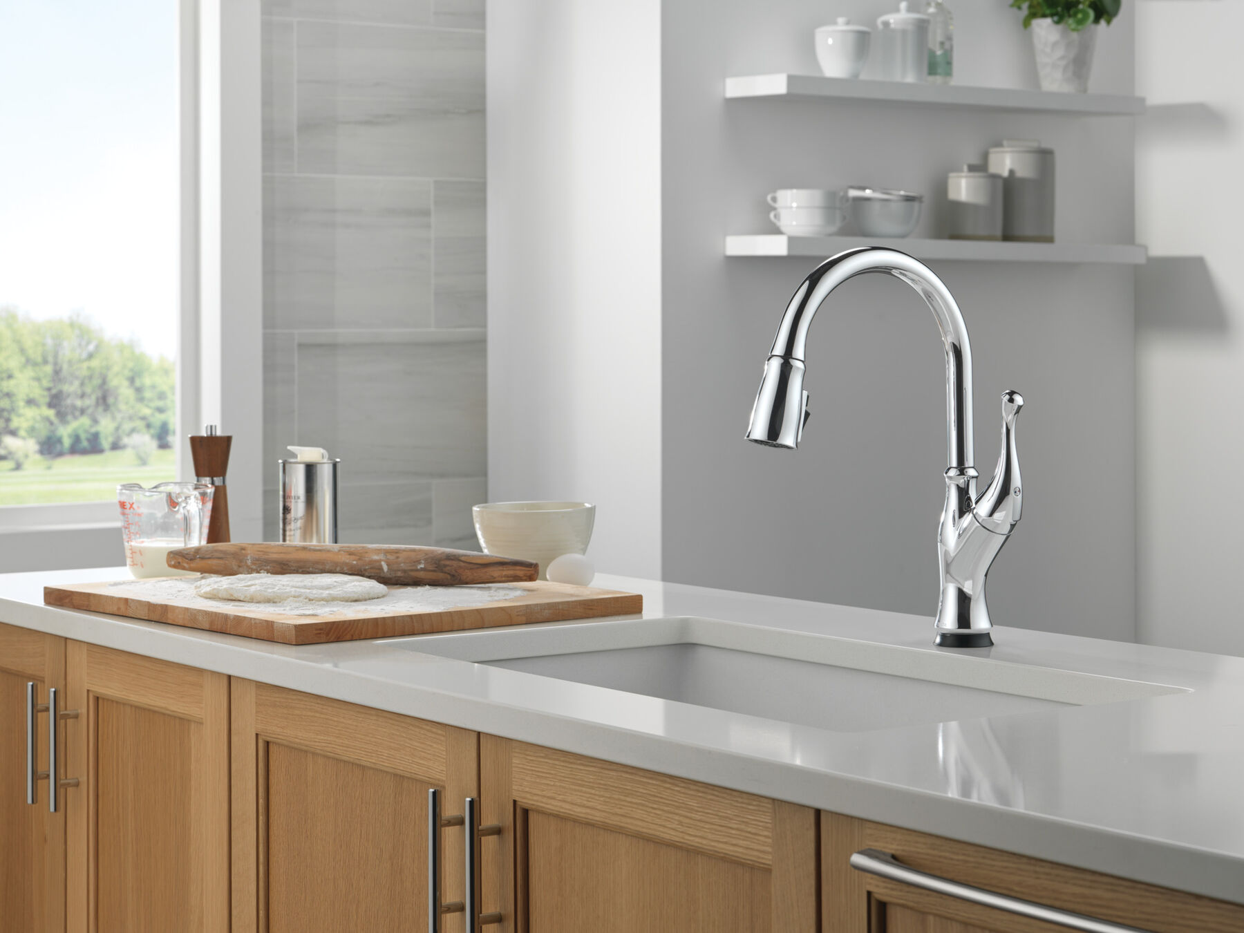 Touch2O® Kitchen Faucet with Touchless Technology in Chrome 19888TLZ ...