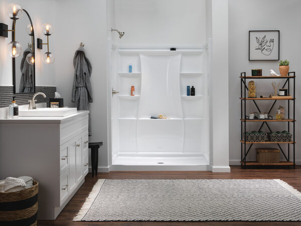 Classic 500 Shower Base 60"x32" Center Drain in High Gloss White B12135 ...