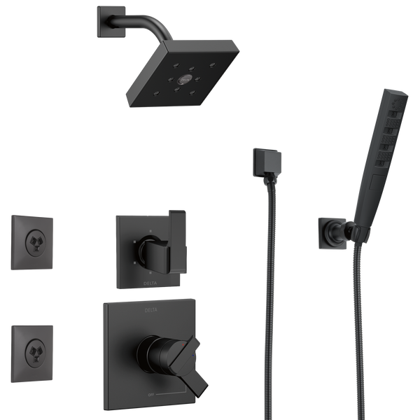 HydraChoice Body Spray Trim Square (Recertified) in Matte Black T50210 ...