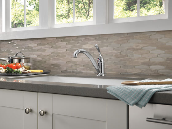 Single Handle Kitchen Faucet in Chrome 101-DST | Delta Faucet