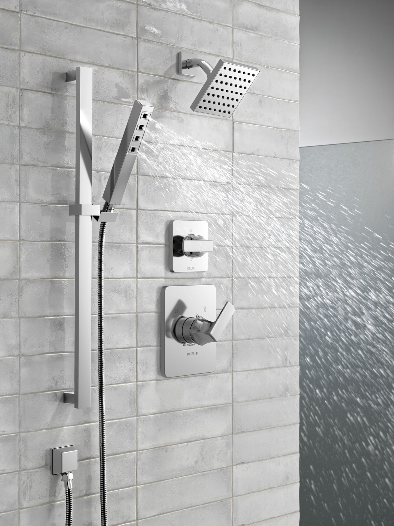 3-Setting Custom Shower Bundle - 14 Series in Chrome FVS6-VL2102 ...