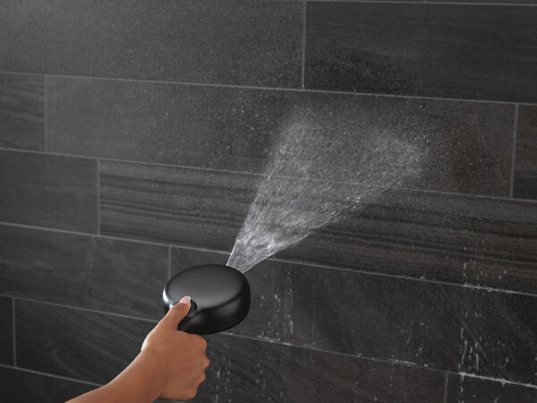 7-Setting Wall Mount Hand Shower with Cleaning Spray in Matte Black ...