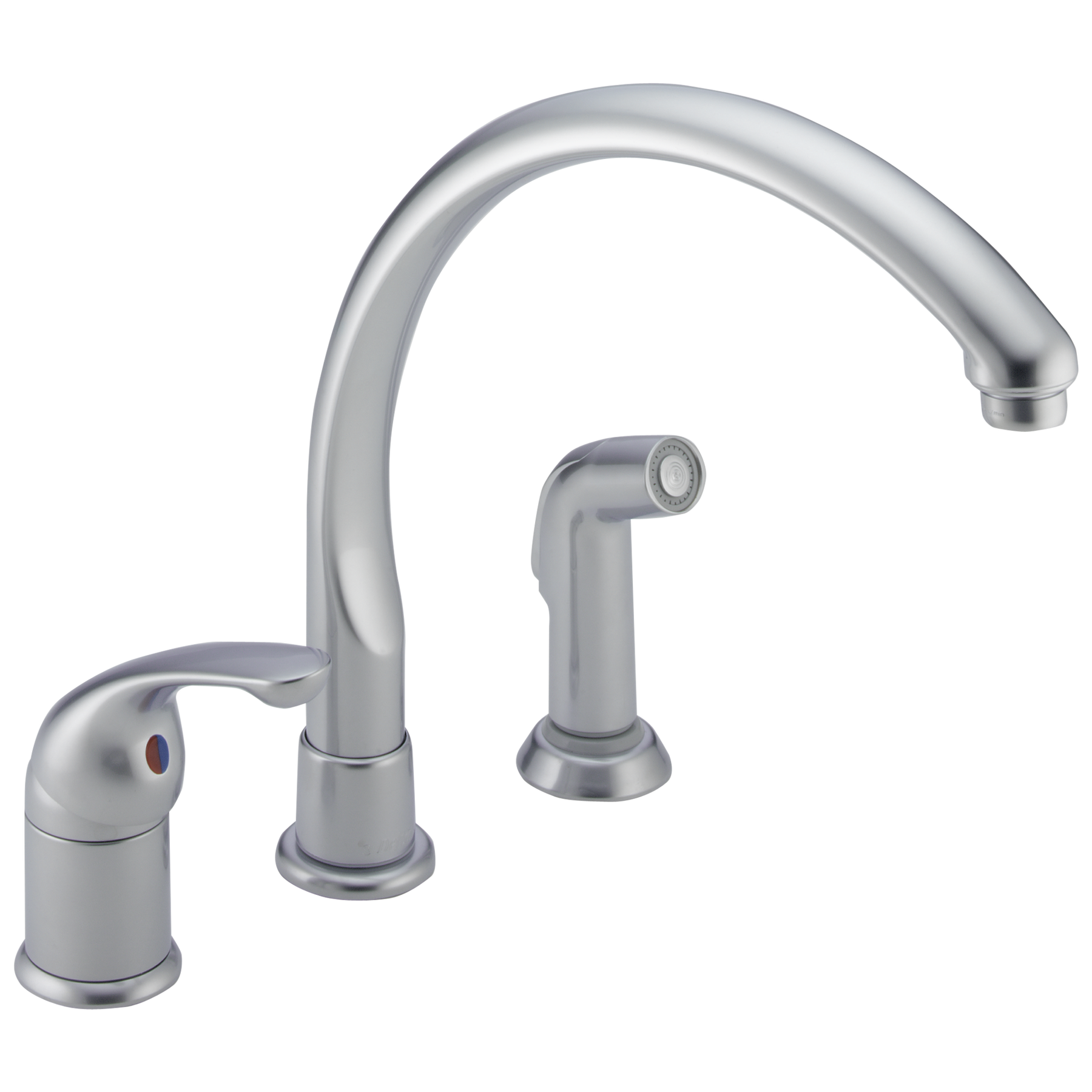Single Handle Kitchen Faucet in Matte Chrome 172-MCWF | Delta Faucet
