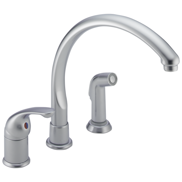 Single Handle Kitchen Faucet in Matte Chrome 172-MCWF | Delta Faucet