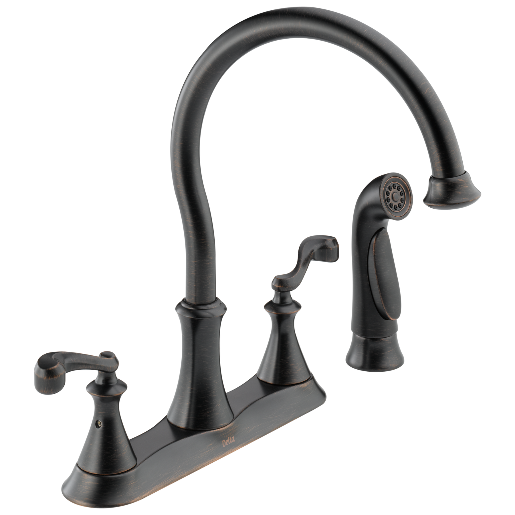 Two Handle Kitchen Faucet with spray in Venetian Bronze 21925LF-RB ...