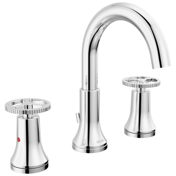 Two Handle Widespread Bathroom Faucet in Chrome 3558-MPU-DST | Delta Faucet
