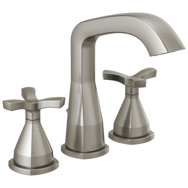 Two Handle Widespread Bathroom Faucet in Lumicoat® Stainless 357766-SS-PR-MPU-DST | Delta Faucet