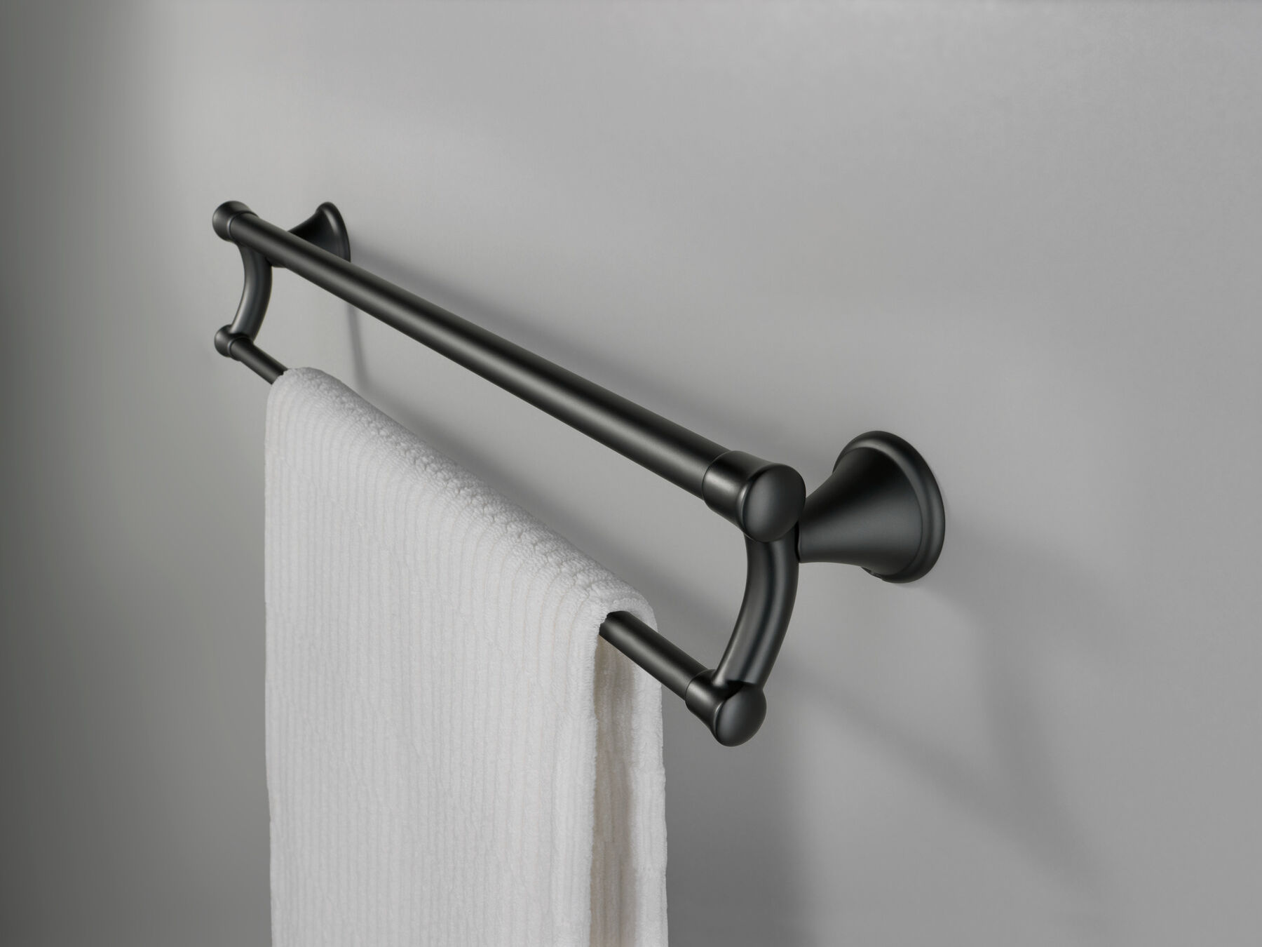 Décor Assist Transitional Towel Bar w/ Assist Bar in Matte Black 41419 ...