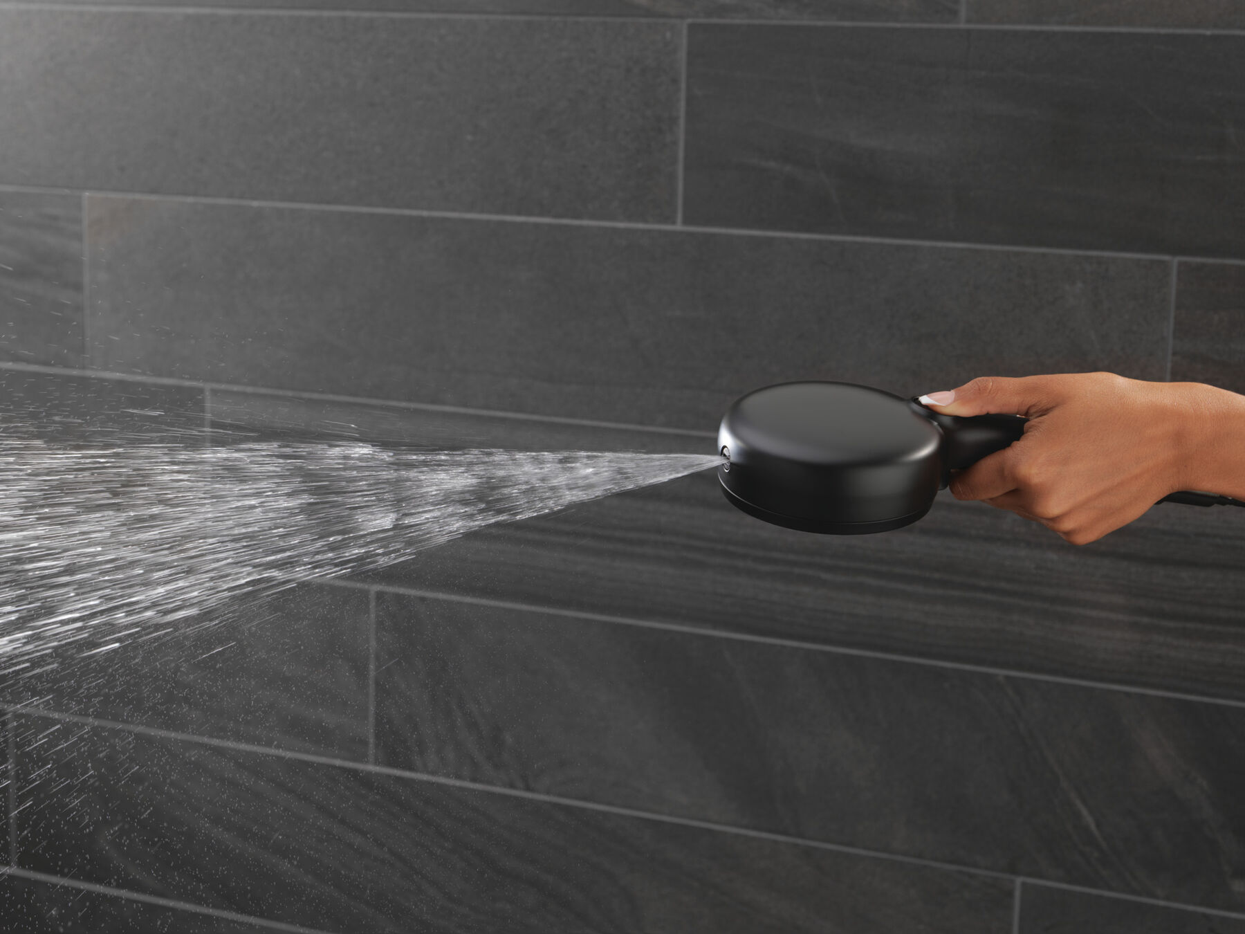 6-Setting Hand Shower with Cleaning Spray in Matte Black 75742BL ...