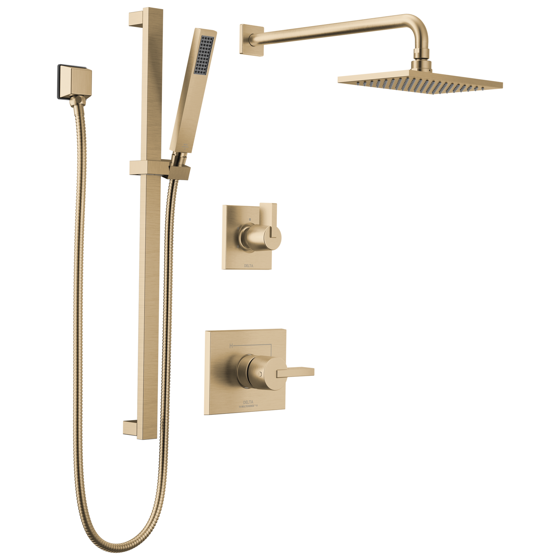 3-Function Custom Shower Bundle in Champagne Bronze FVS6-VO2101-CZ ...