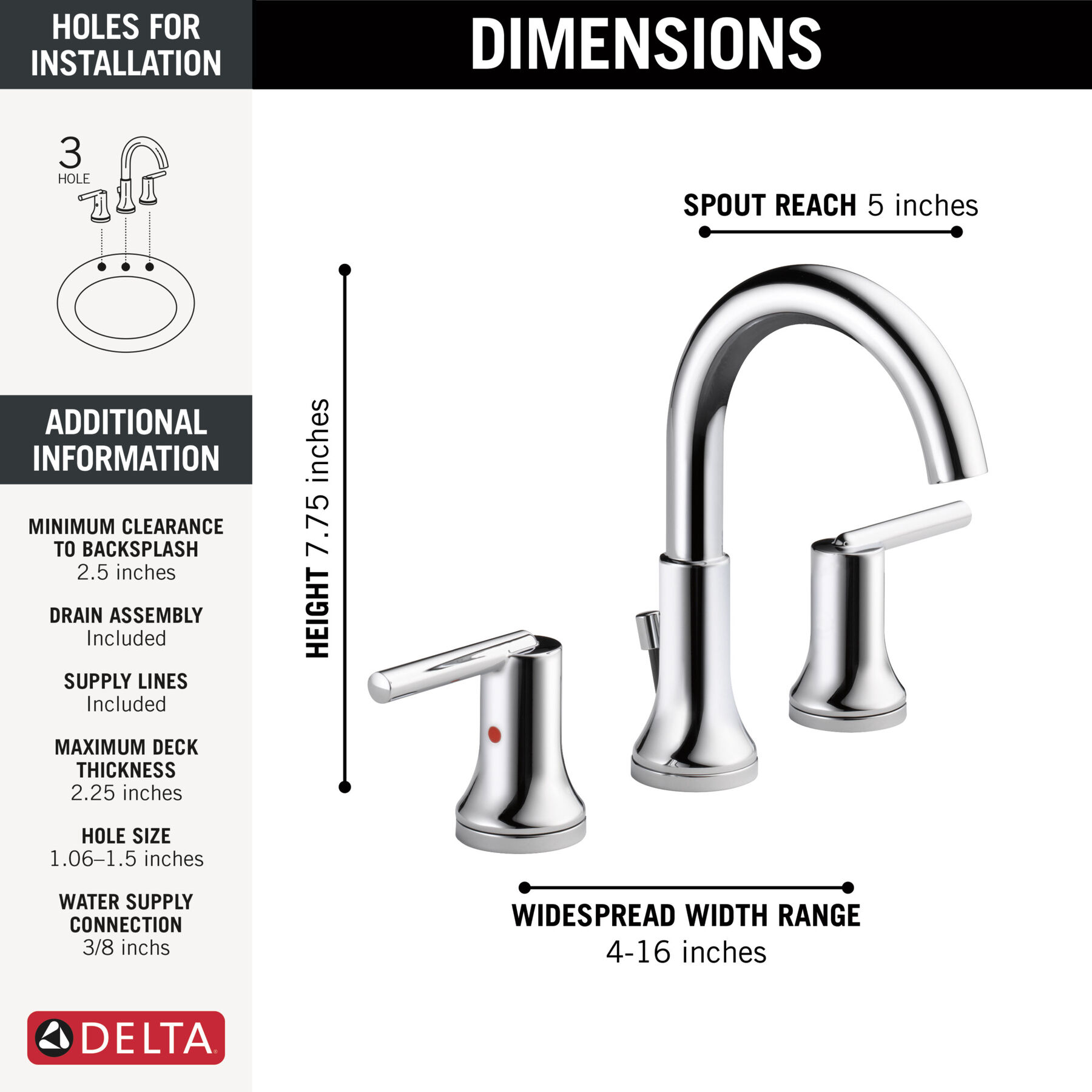 Widespread Lavatory Faucet with Shower Trim and Rough Bundle - 14 ...