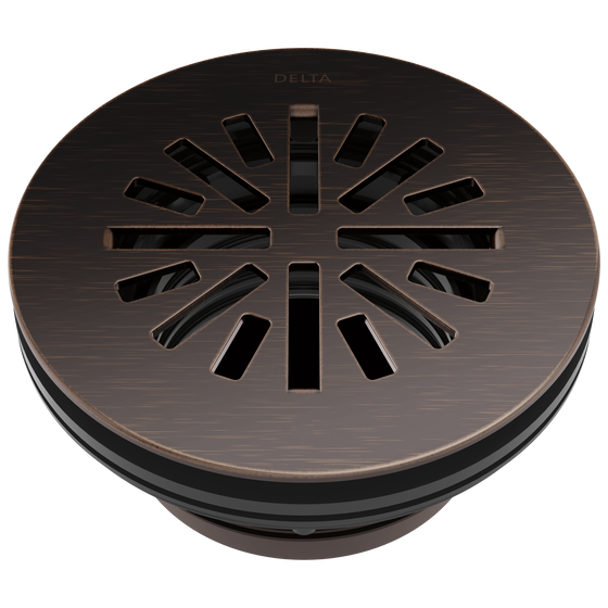 4" Prefab Round Shower Drain in Venetian Bronze DT051411-RB | Delta Faucet