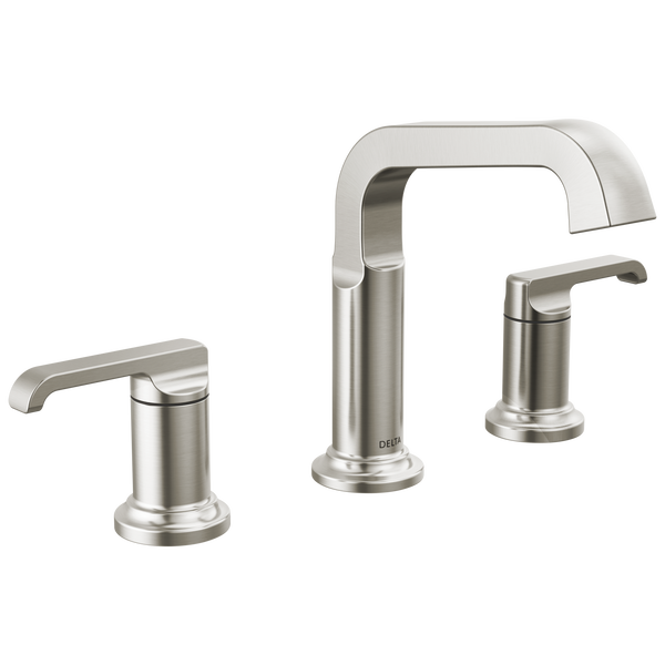 Two Handle Widespread Bathroom Faucet in Lumicoat Stainless 35589-SS-PR-DST | Delta Faucet