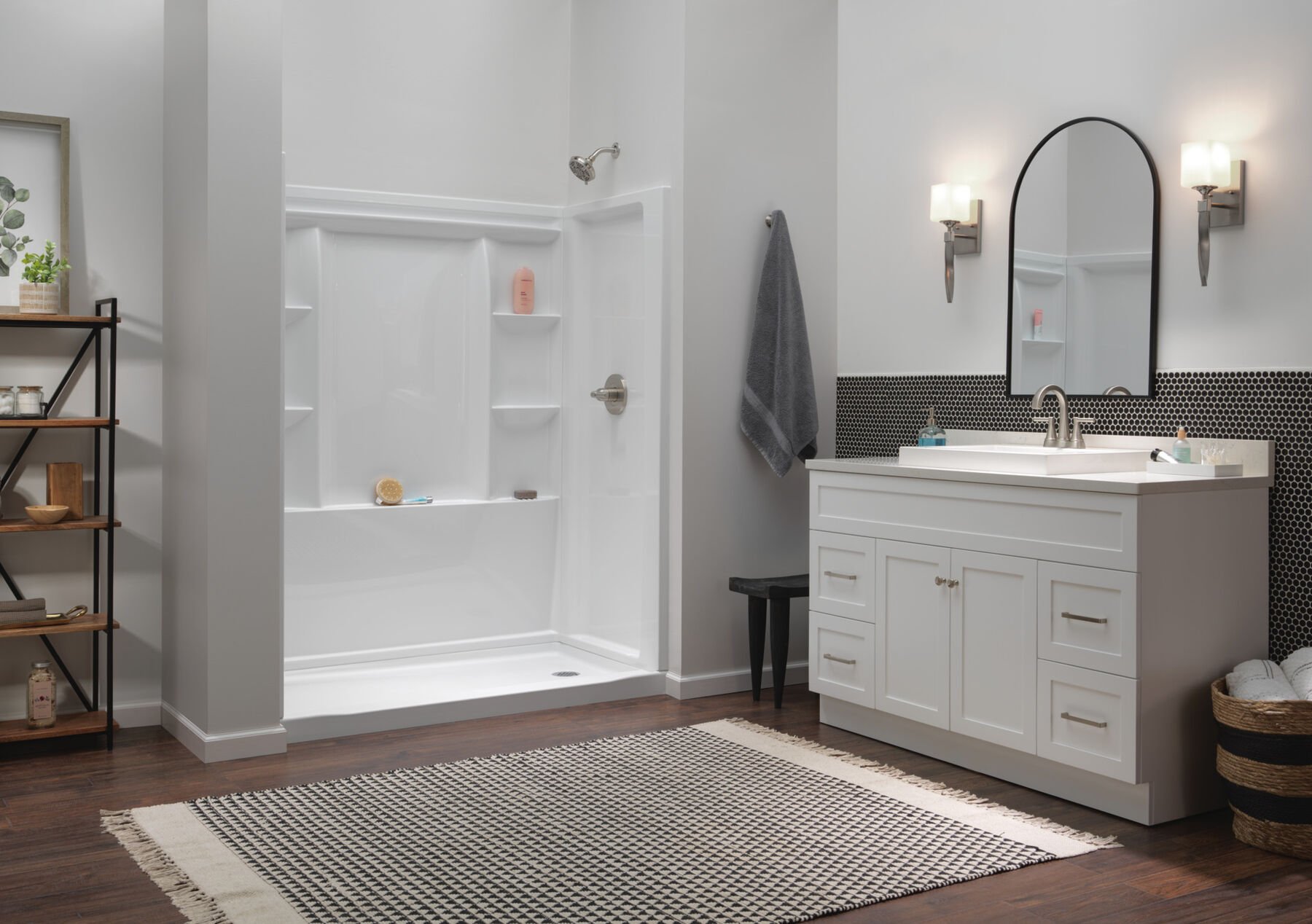 EverEdge Shower Wall 60x32" in High Gloss White B12207-6032-WH | Delta ...