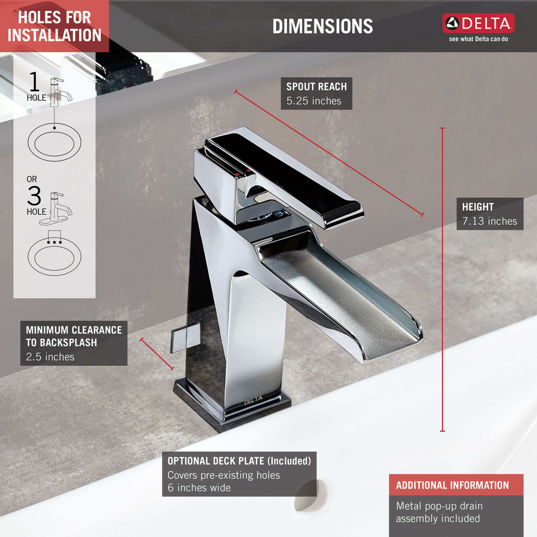 Single Handle Channel Bathroom Faucet (Recertified) in Chrome 568LF-MPU ...