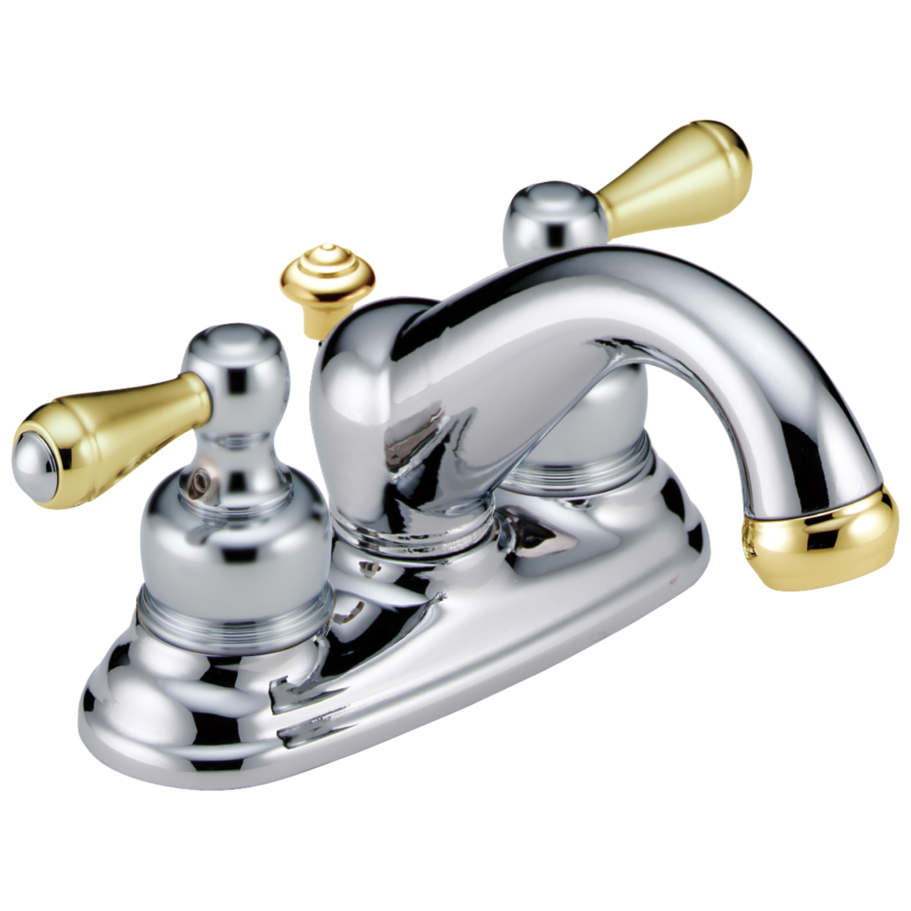 Centerset Bath Faucet in Chrome & Polished Brass 2580-CBLHP | Delta Faucet