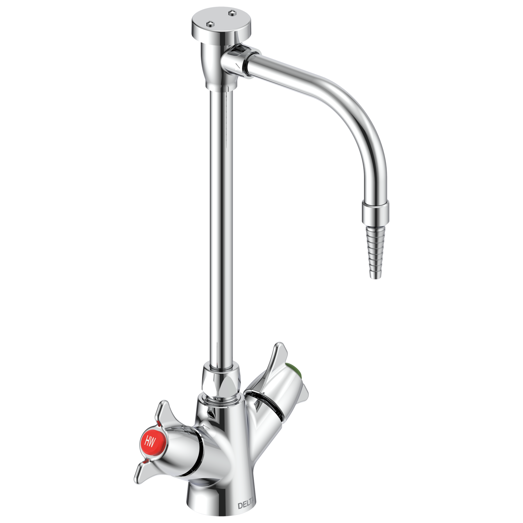 Two Handle Deck-mount Single Shank Laboratory Mixing Faucet in Chrome ...