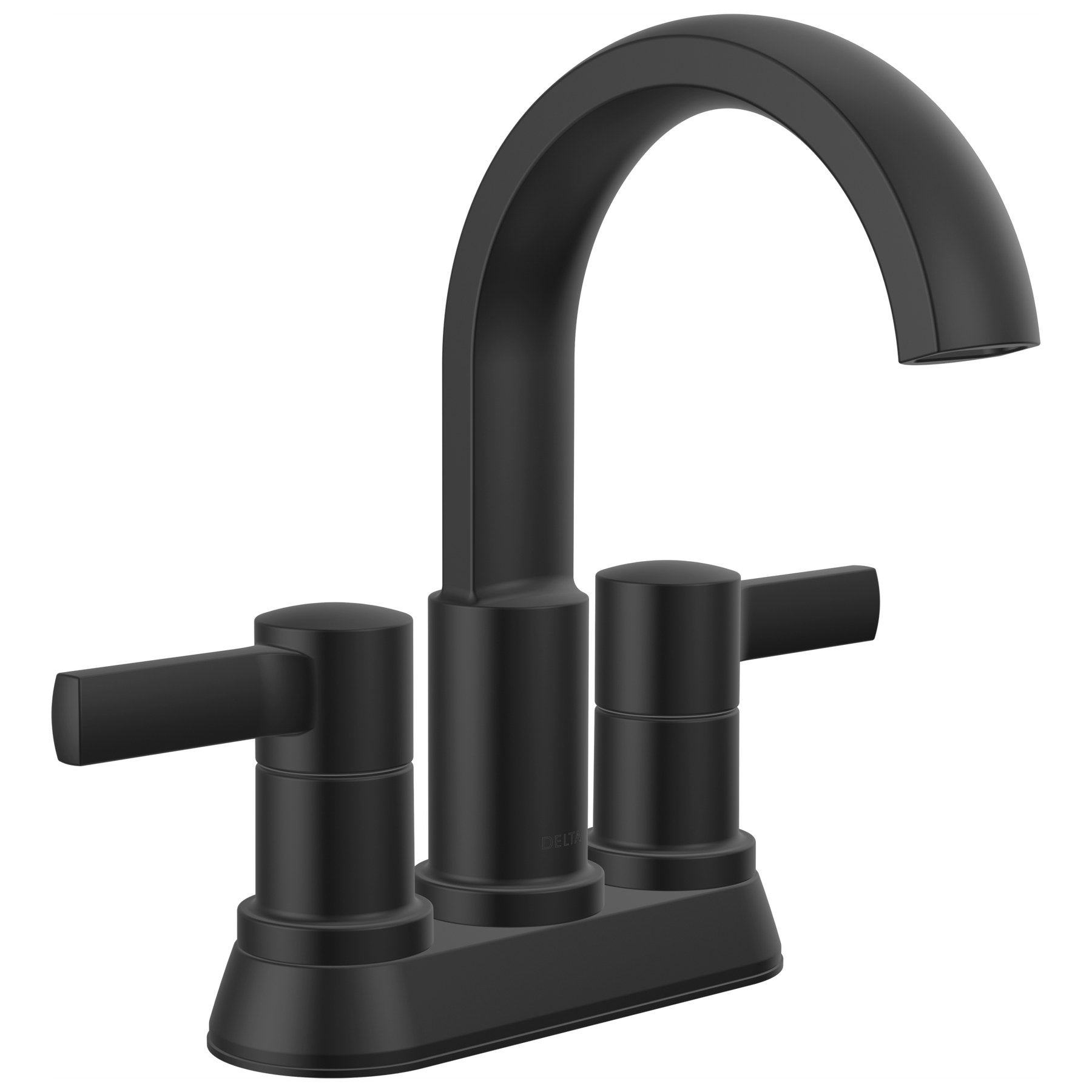 Two Handle Centerset Bathroom Faucet in Matte Black 25855LF-BL | Delta Faucet