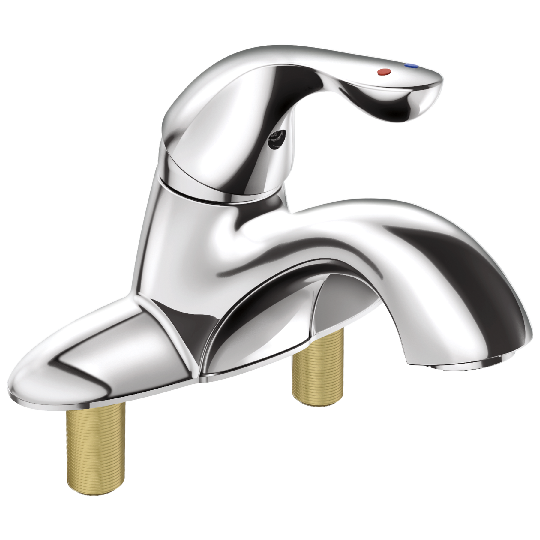 Single Handle Centerset Bathroom Faucet with City Shanks in Chrome ...
