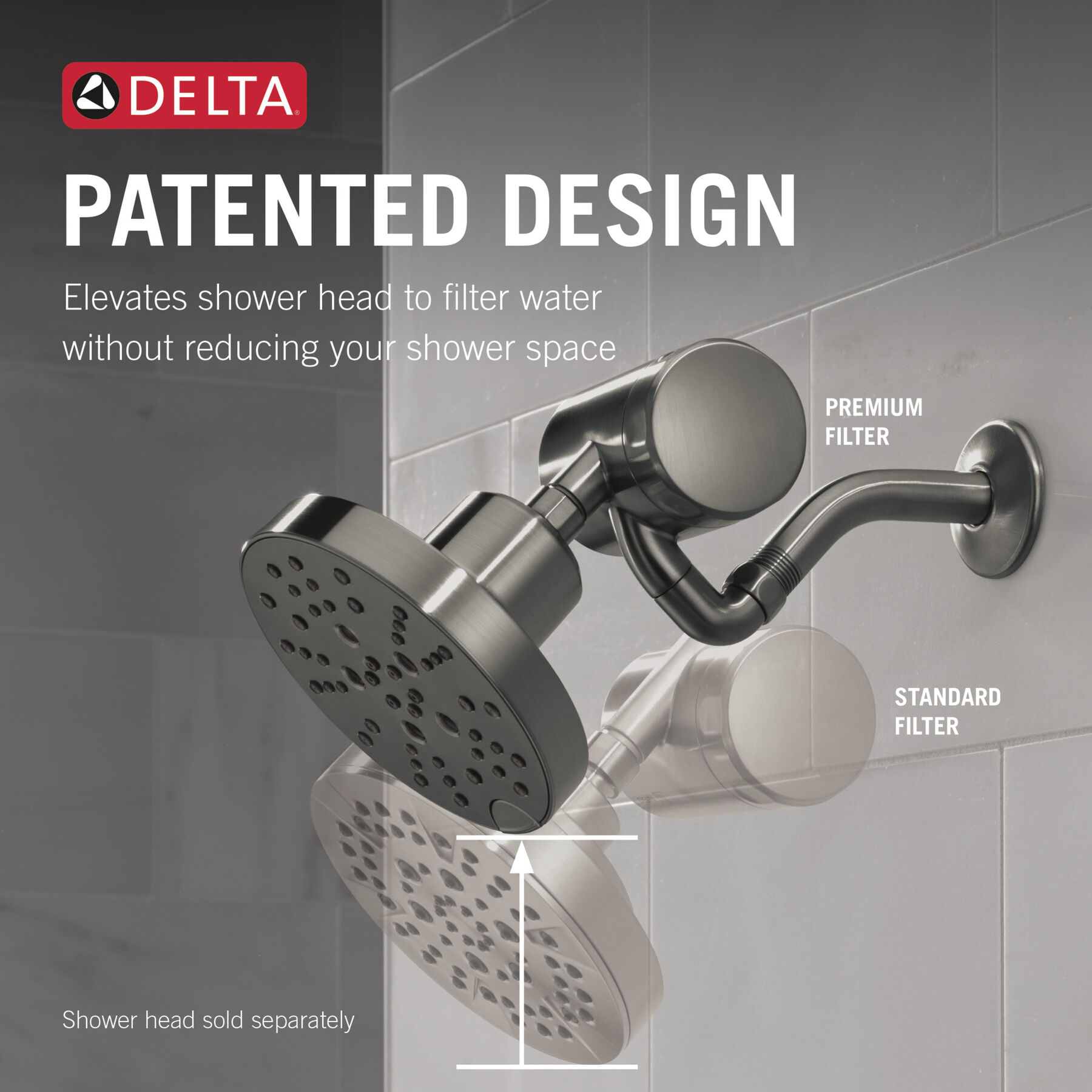 Premium Shower Filter Attachment in Black Stainless 5SF100-KS | Delta ...