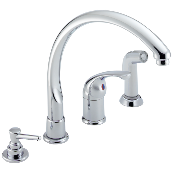 Single Handle Kitchen Faucet in Chrome 174 | Delta Faucet