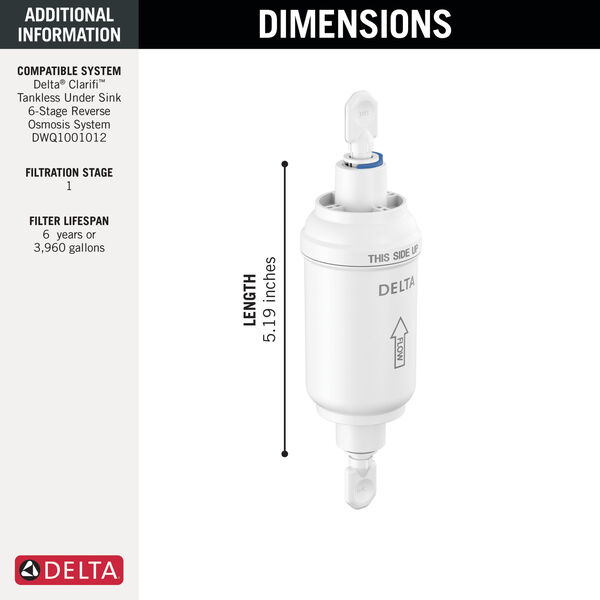 Reverse Osmosis Replacement Pre-Filter Cartridge DWQ300350 | Delta Faucet