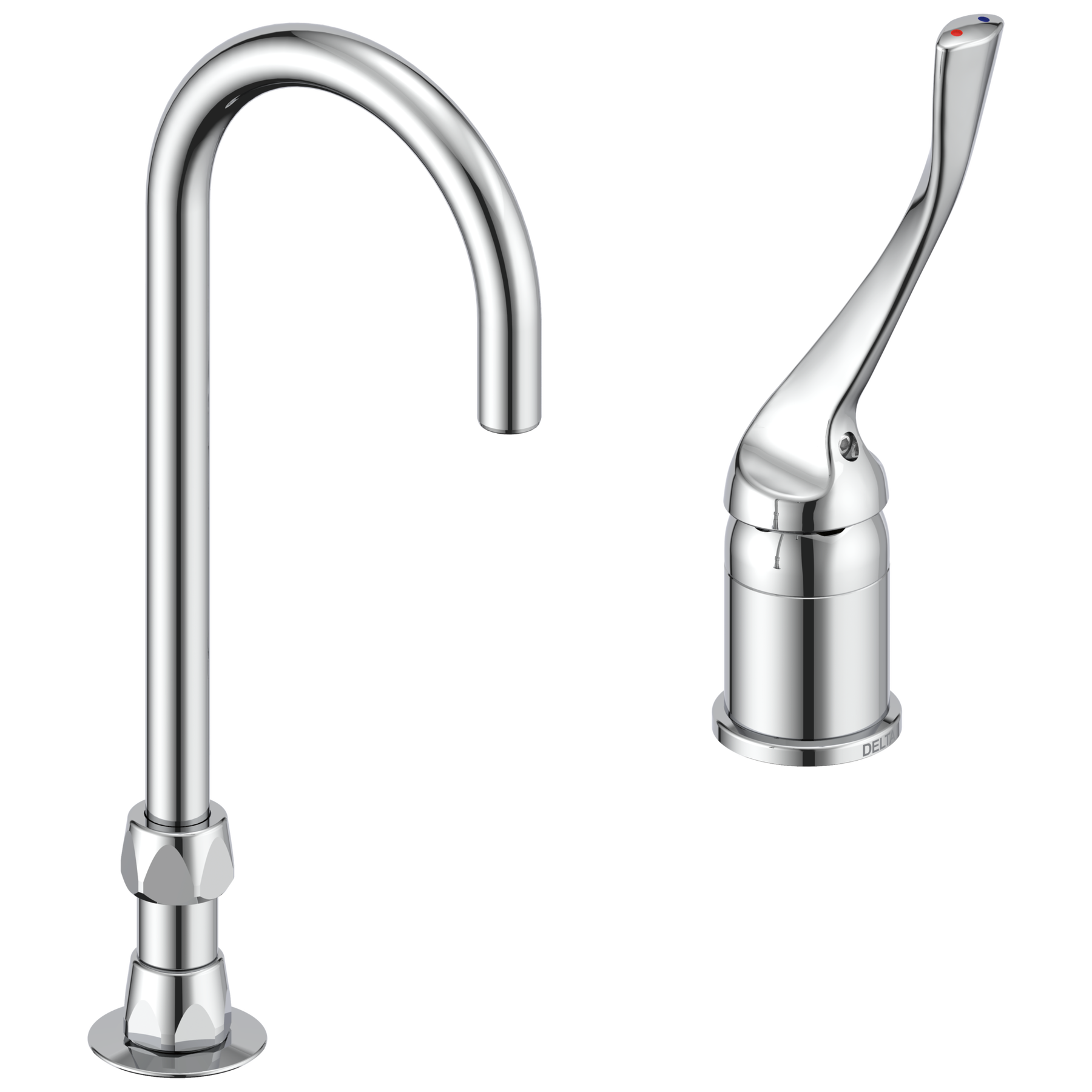 Single Control Mixing Faucet with Gooseneck Spout - Less Pop-Up in ...