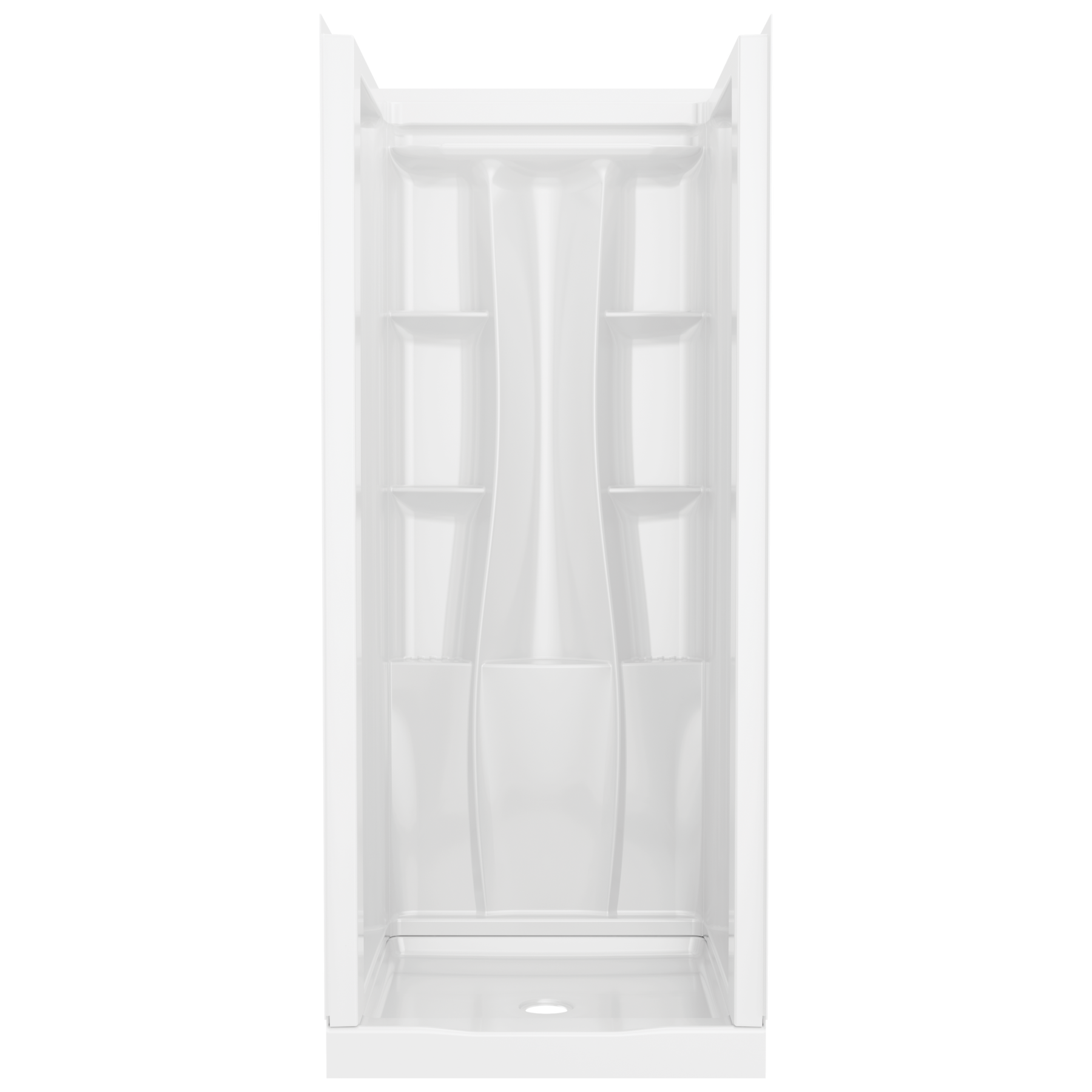 32x32 Alcove Shower Bundle - Center in High Gloss White BVS2-C5111-WH ...