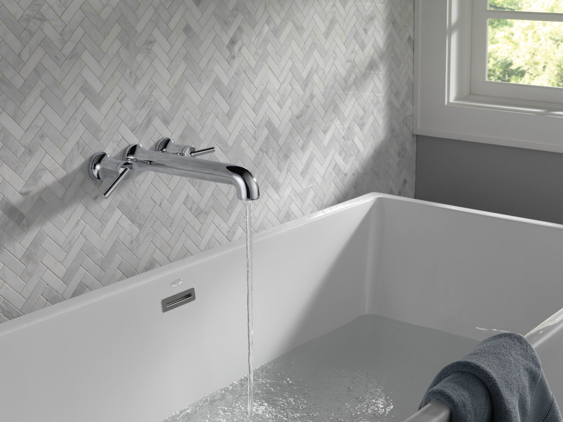 Wall Mounted Tub Filler in Chrome T5759-WL | Delta Faucet