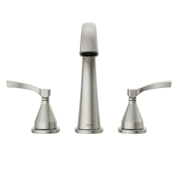 Two Handle Widespread Bathroom Faucet in Lumicoat® Stainless 35775-SS-PR-MPU-DST | Delta Faucet