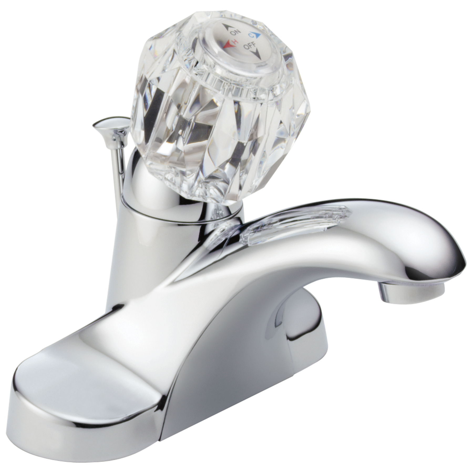 Single Handle Centerset Bathroom Faucet in Chrome B512LF | Delta Faucet
