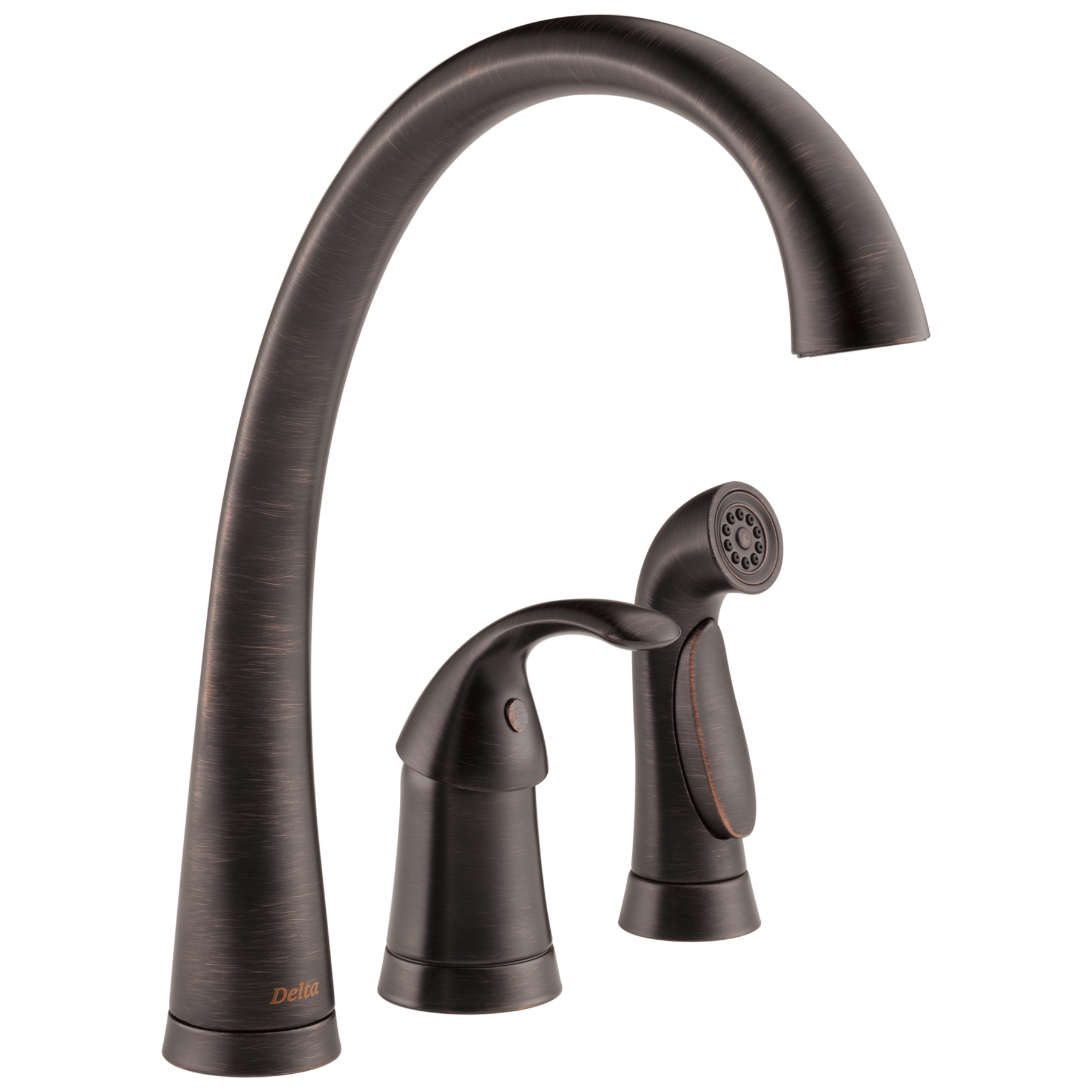 Single Handle Kitchen Faucet with Spray in Venetian Bronze 4380-RB-DST ...