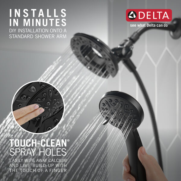 In2ition® 4-Setting Two-in-One Shower in Matte Black 75490BL | Delta Faucet