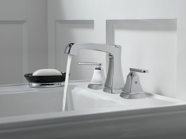 Two Handle Widespread Bathroom Faucet with EZ Anchor® (Recertified) in Chrome 3564-MPU-DST-R ...