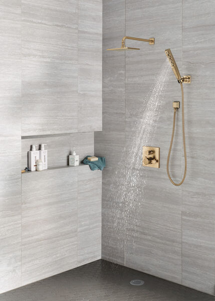 Square Wall Elbow for Hand Shower in Lumicoat Champagne Bronze 50570-CZ ...