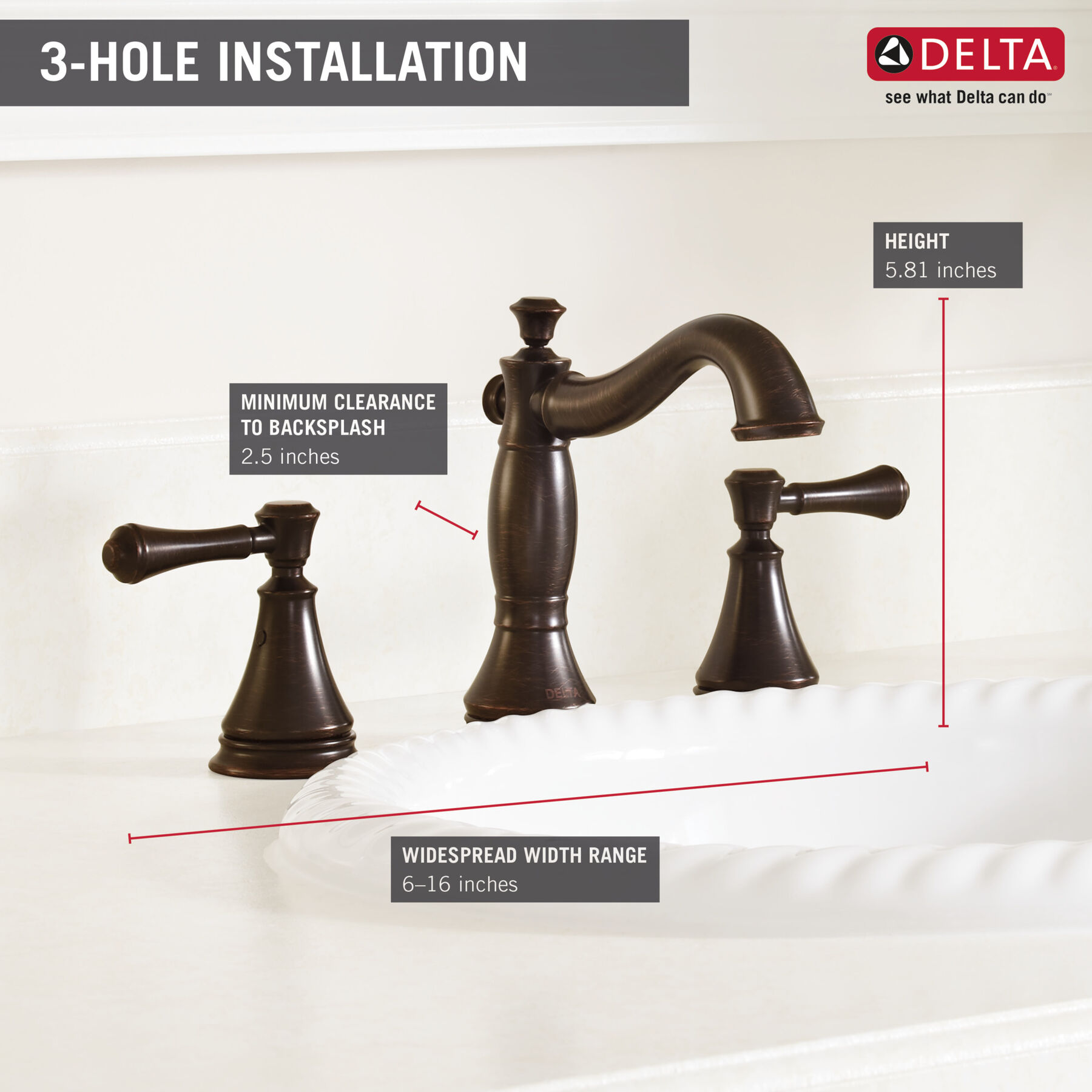 Two Handle Widespread Bathroom Faucet (Recertified) in Venetian Bronze ...