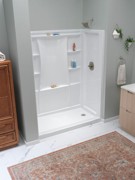 Classic 500 Shower Base 60"x32" Right Drain in High Gloss White B12135 ...