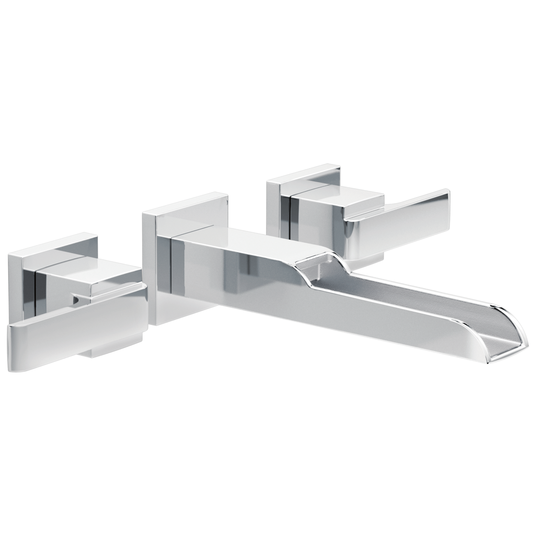 Two Handle Wall Mount Channel Bathroom Faucet Trim in Chrome T3568LF-WL ...