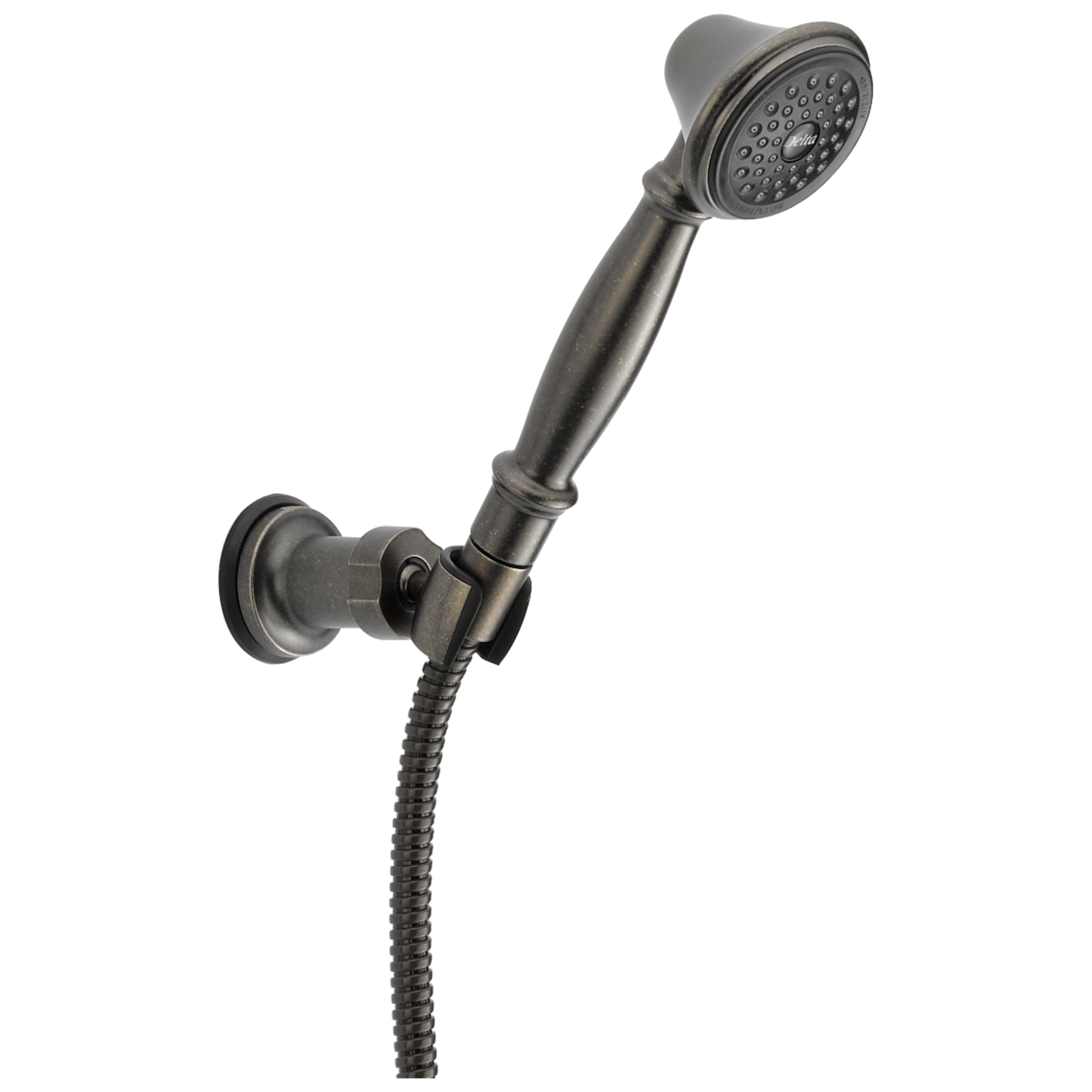 Premium Single-Setting Adjustable Wall Mount Hand Shower in Aged Pewter ...